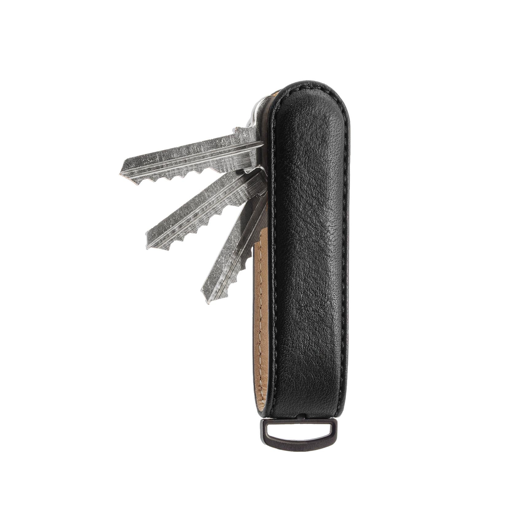Black Italian Leather Key Organiser