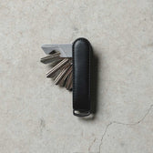 Black Italian Leather Key Organiser